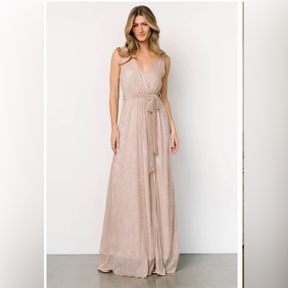 Baltic Born | Dresses | Baltic Born Helen Tank Sparkle Gown Champagne ...
